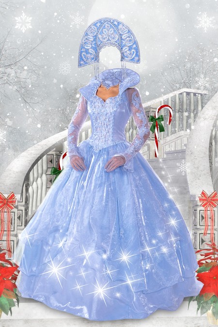 Snow Maiden on transparent background