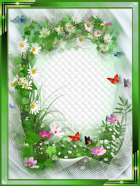 Frames for photoshop - In the world of flowers