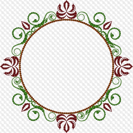 PSD, Seven PNG, Round frames on transparent background
