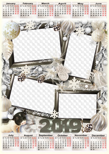 Fairy Winter, 2019 Calendar Photo Frame