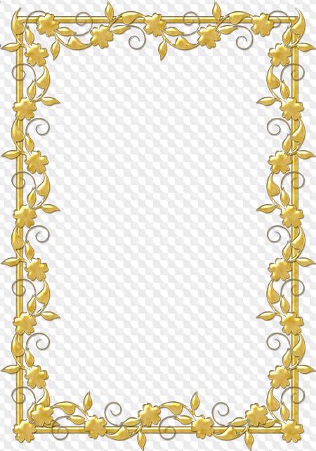 A set of gold decorative frame cutouts - 20 PNG gold frames