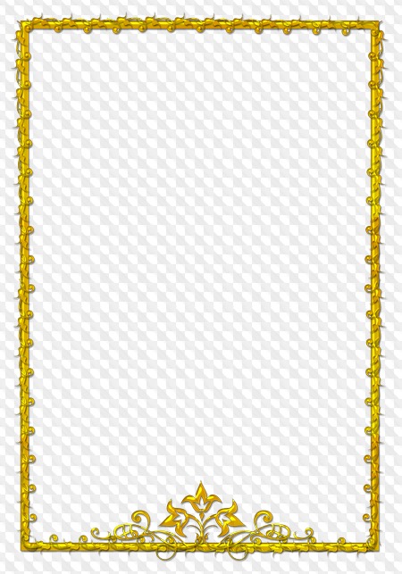 A set of gold decorative frame cutouts - 20 PNG gold frames