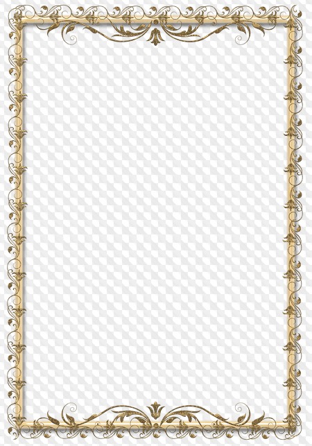 A set of gold decorative frame cutouts - 20 PNG gold frames