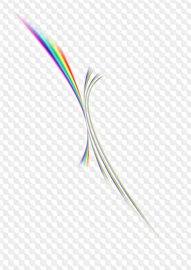 35 PNG, wavy rainbow stripes on transparent background