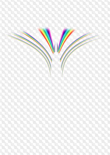35 PNG, wavy rainbow stripes on transparent background