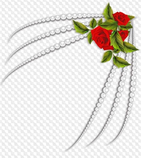 52 PNG, UPDATED: Pearl frames, elements from pearls, with transparent ...