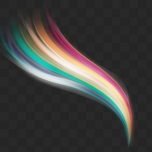 51 PNG, Multicolored Glowing Lines on transparent background