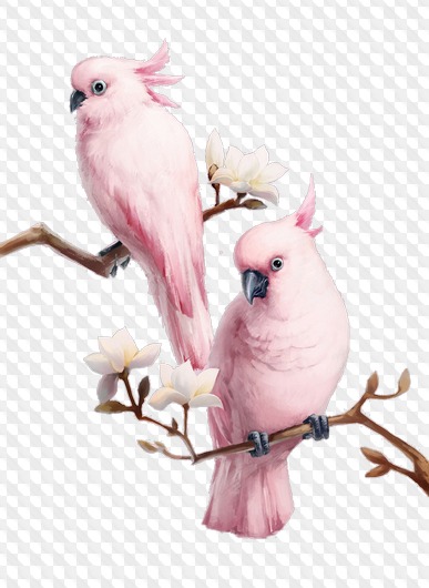 28 PNG, Flowers and birds on transparent background
