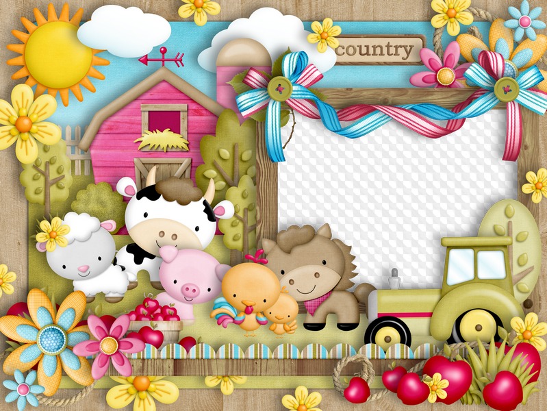 Children Frame for Photoshop - Merry village ( free Children photo ...