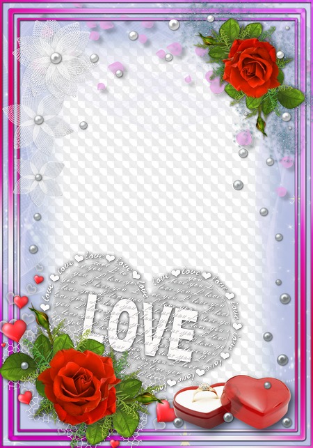 Rote Rose Symbol der Liebe romantischer Fotorahmen