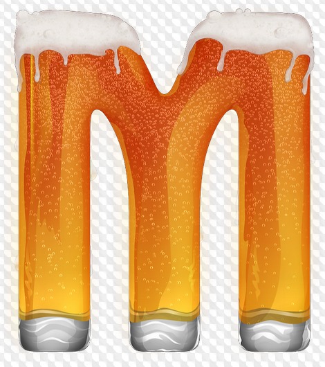 Beer Alphabet, letters, numbers and punctuation. transparent PNG images