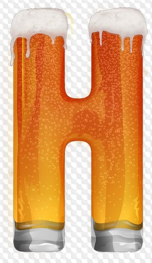 Beer Alphabet, letters, numbers and punctuation. transparent PNG images