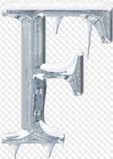 Ice Alphabet, letters, numbers and punctuation. PNG with transparent ...