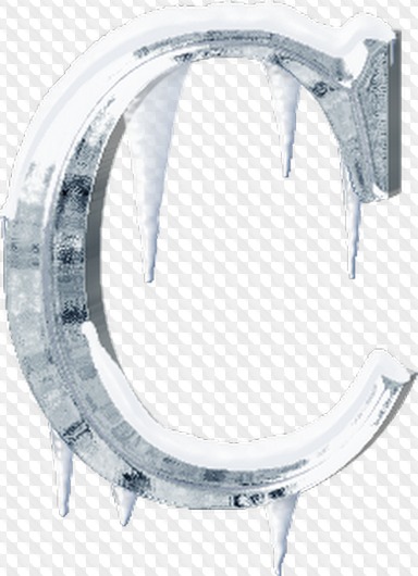 Ice Alphabet, letters, numbers and punctuation. PNG with transparent ...