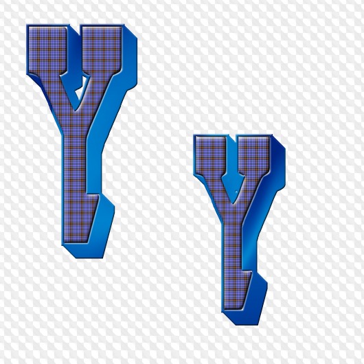 Blue Checkered Alphabet, letters, numbers and punctuation. Transparent ...