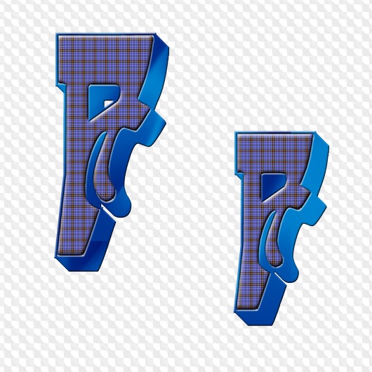 Blue Checkered Alphabet, letters, numbers and punctuation. Transparent ...