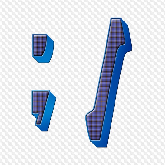 Blue Checkered Alphabet, letters, numbers and punctuation. Transparent ...