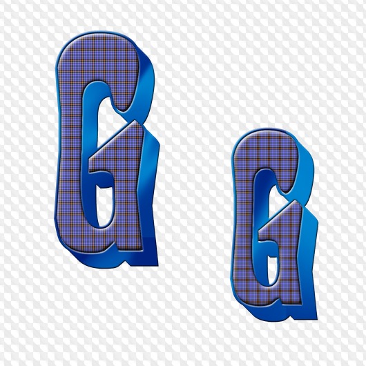 Blue Checkered Alphabet, letters, numbers and punctuation. Transparent ...