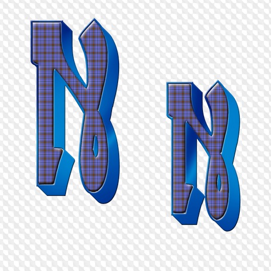 Blue Checkered Alphabet, letters, numbers and punctuation. Transparent ...