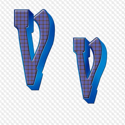 Blue Checkered Alphabet, letters, numbers and punctuation. Transparent ...
