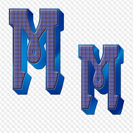 Blue Checkered Alphabet, letters, numbers and punctuation. Transparent ...