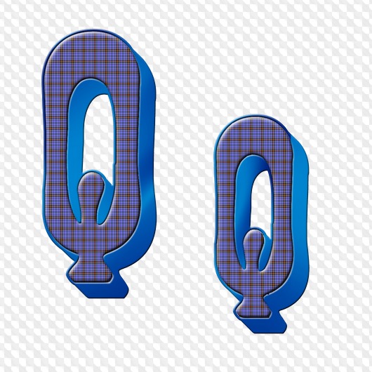 Blue Checkered Alphabet, letters, numbers and punctuation. Transparent ...