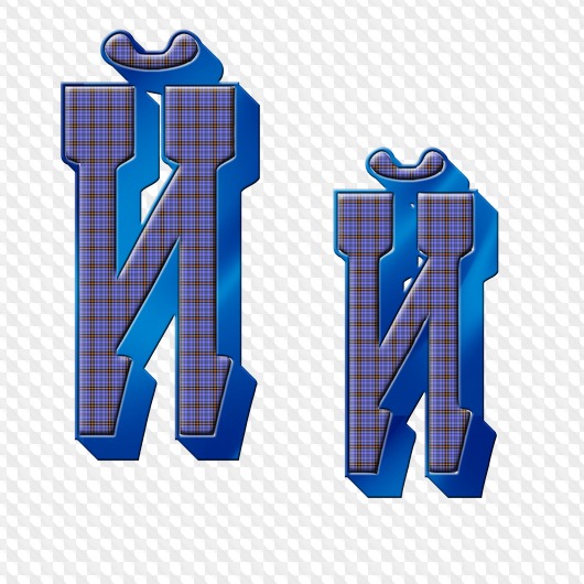 Blue Checkered Alphabet, letters, numbers and punctuation. Transparent ...