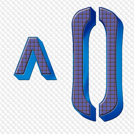 Blue Checkered Alphabet, letters, numbers and punctuation. Transparent ...