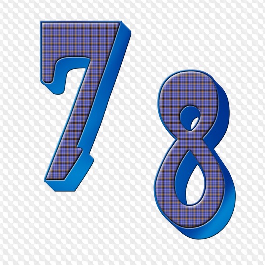 Blue Checkered Alphabet, letters, numbers and punctuation. Transparent ...