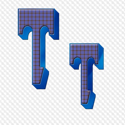 Blue Checkered Alphabet, letters, numbers and punctuation. Transparent ...