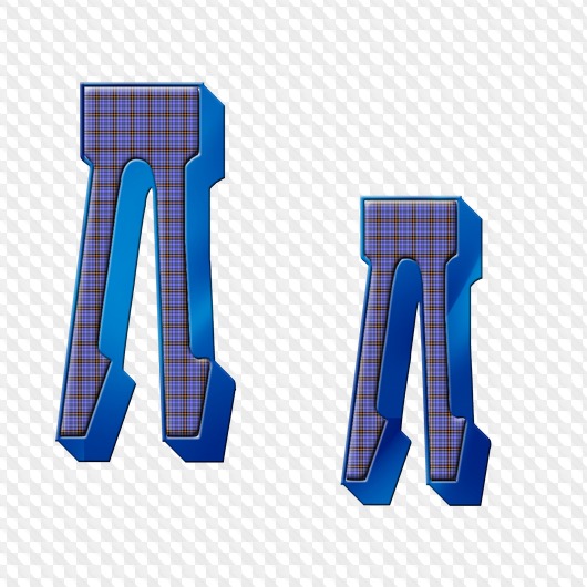 Blue Checkered Alphabet, letters, numbers and punctuation. Transparent ...