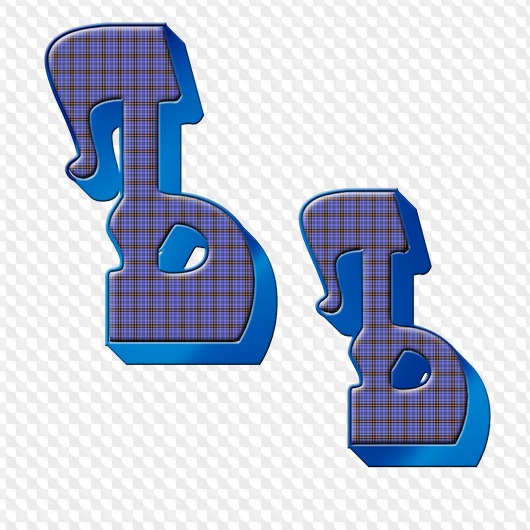 Blue Checkered Alphabet, letters, numbers and punctuation. Transparent ...