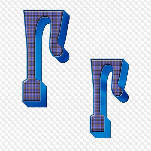 Blue Checkered Alphabet, letters, numbers and punctuation. Transparent ...