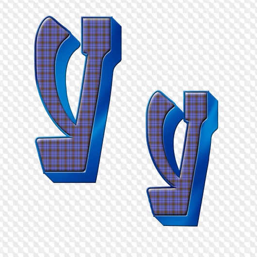 Blue Checkered Alphabet, letters, numbers and punctuation. Transparent ...