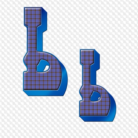 Blue Checkered Alphabet, letters, numbers and punctuation. Transparent ...