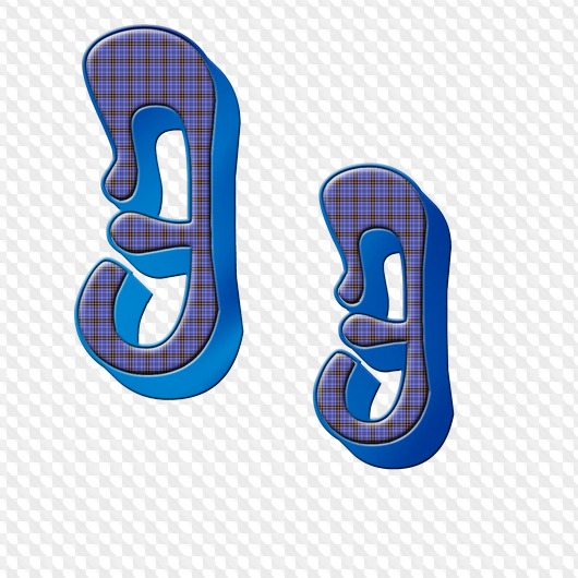 Blue Checkered Alphabet, letters, numbers and punctuation. Transparent ...