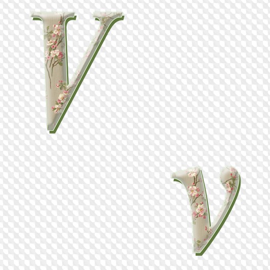 Fabric Alphabet with flower pattern: letters, numbers, punctuation, PNG ...
