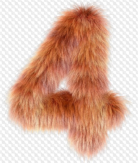Numbers red fur PNG