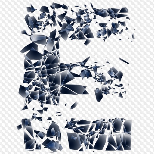 Latin alphabet Broken glass, PNG images, download