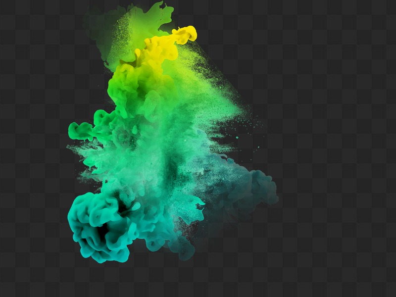 Collection multi-colored smoke, PNG images