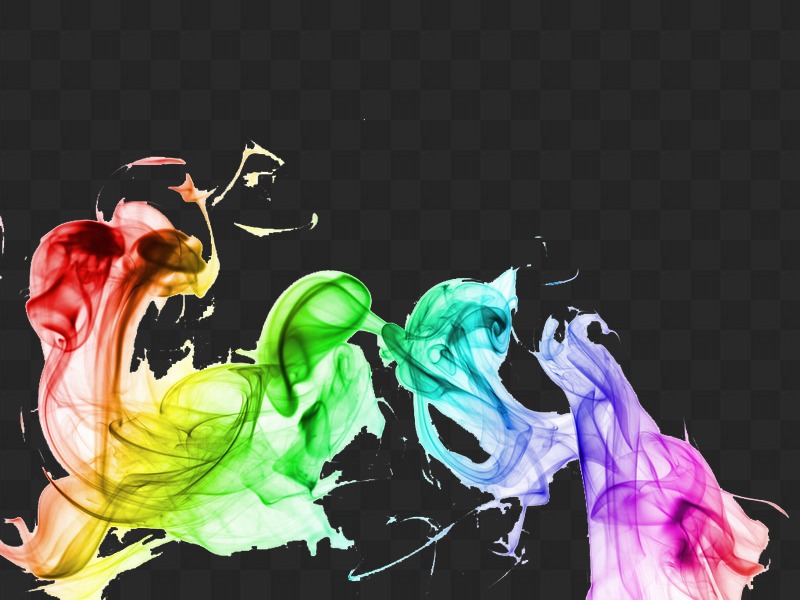Collection multi-colored smoke, PNG images