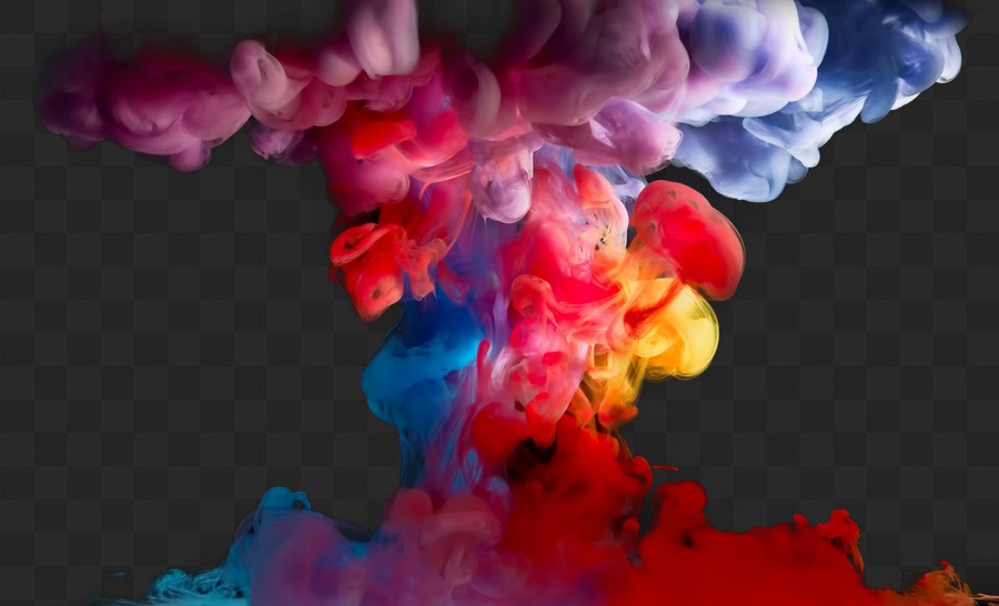 Collection multi-colored smoke, PNG images