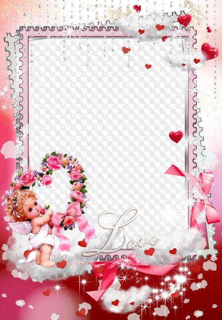 love frames png for Photoshop with hearts and beautiful flowers 12 PNG ...