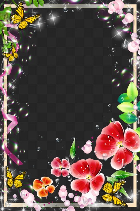 Frames for Photoshop - Magic flowers