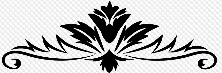 Black Decor, ornaments and motifs, 55 PNG images with transparent ...