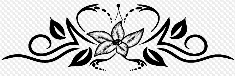 Black Decor, ornaments and motifs, 55 PNG images with transparent ...