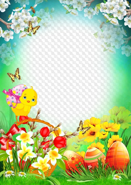 Free Easter photo frame png set - Happy Easter! 11 PNG photo frames