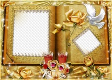 Free wedding photo frame psd template free download. Transparent PNG ...