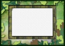 Military style, photo frame template PSD, PNG. Transparent PNG Frame ...