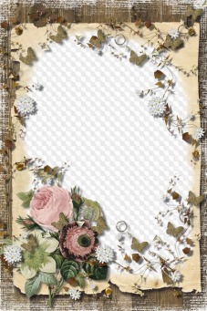 Vintage photo frame template